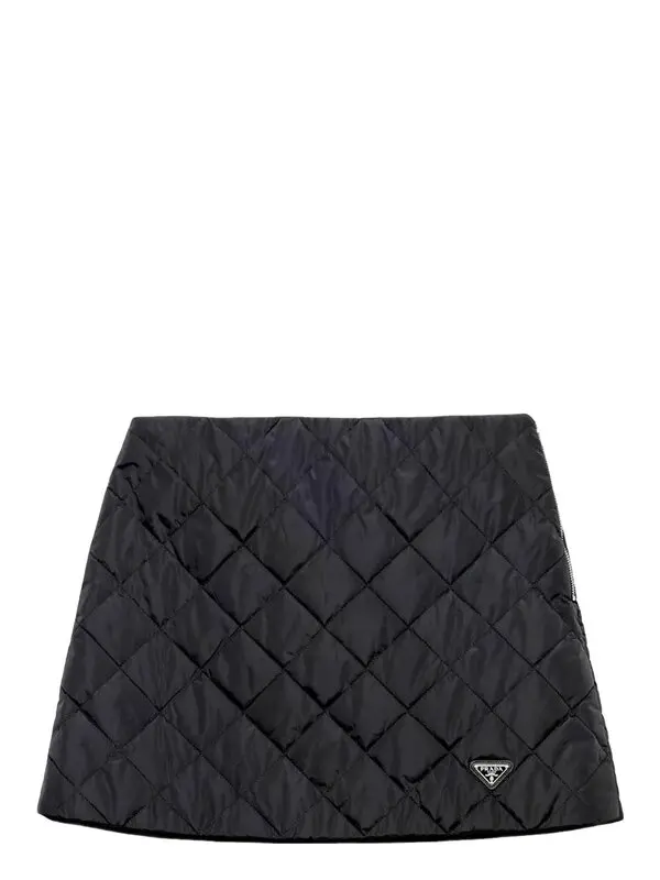 Prada Quilted Mini Skirt - Black