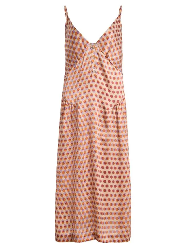 Dries Van Noten Daliya Polka-dot Silk-satin Midi Dress - Multi