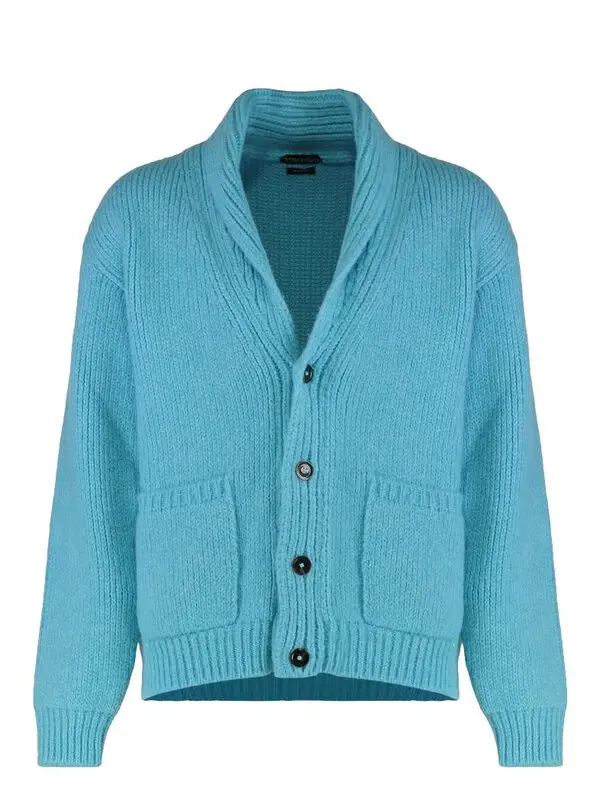 TOM FORD Cardigan In Cashmere - Blue