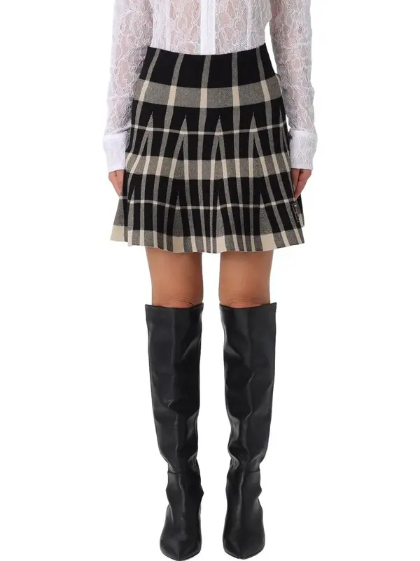 MSGM Plaid Skirt - Black