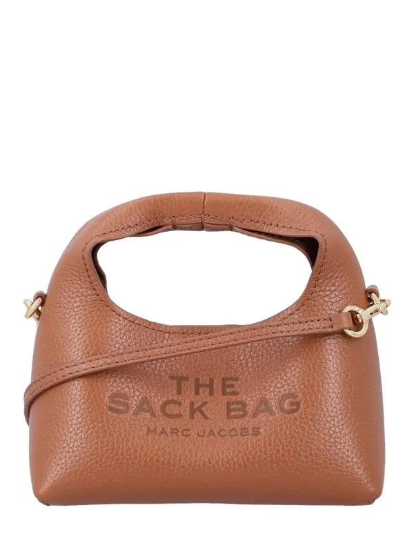Marc Jacobs The Sack Mini Hammered Top Handle Bag - Brown