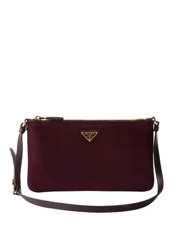 Prada Triangle-logo Shoulder Bag - Red