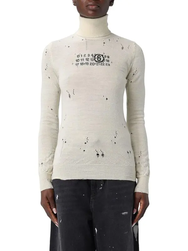 MAISON MARGIELA Long Sleeve Turtleneck - Beige