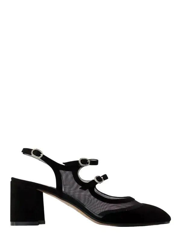 CAREL 60mm Bananight Buckle-embellished Mesh Pumps - Black