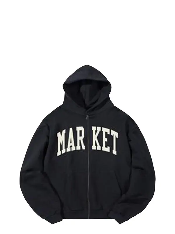 MARKET Classic Arc Full Zip Hoodie - Black