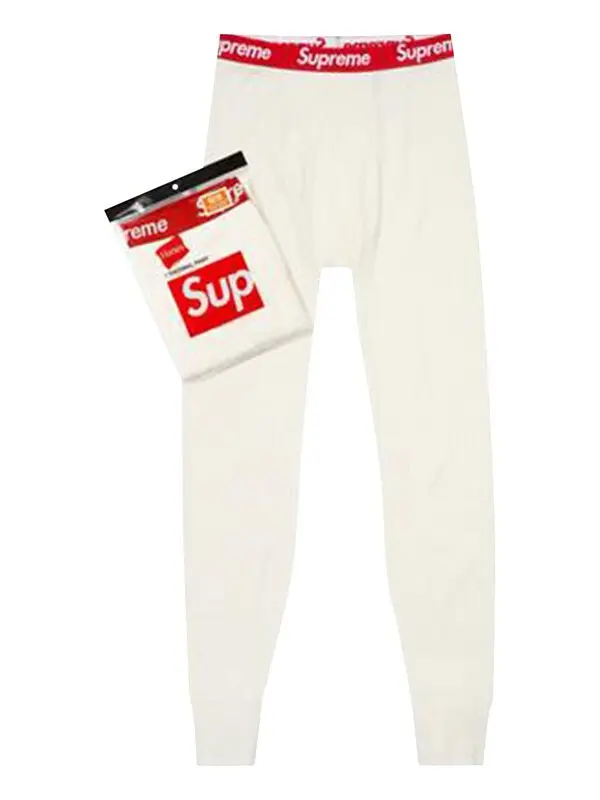 Supreme X Hanes Thermal Pant - Cream