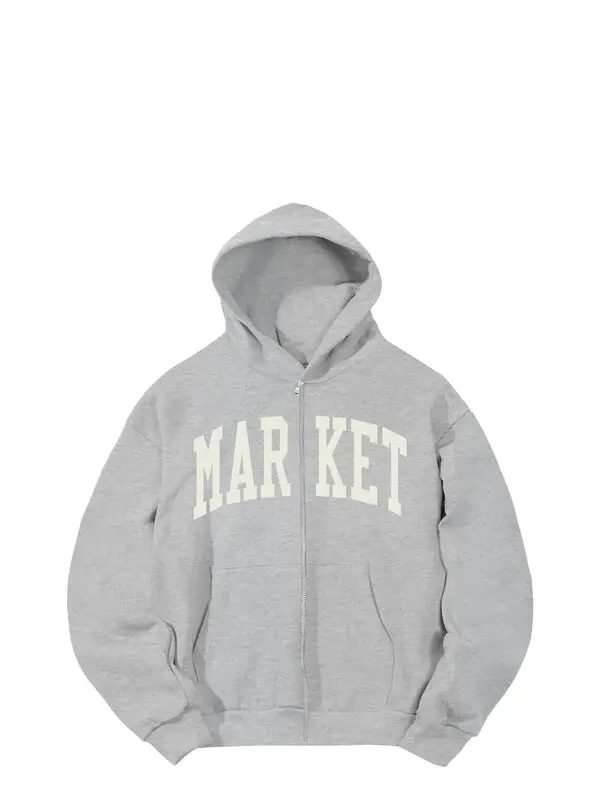 MARKET Classic Arc Full-zip Hoodie - Grey