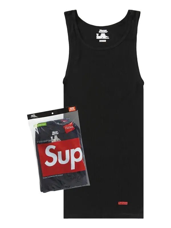 Supreme X Hanes Tagless Tank Tops - Black
