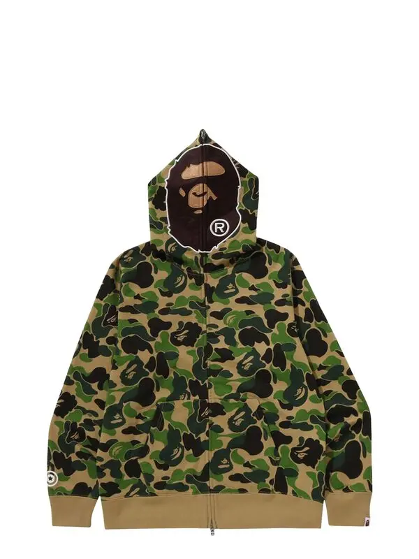 A BATHING APE Abc Camo 2nd Ape Full Zip Hoodie - Green