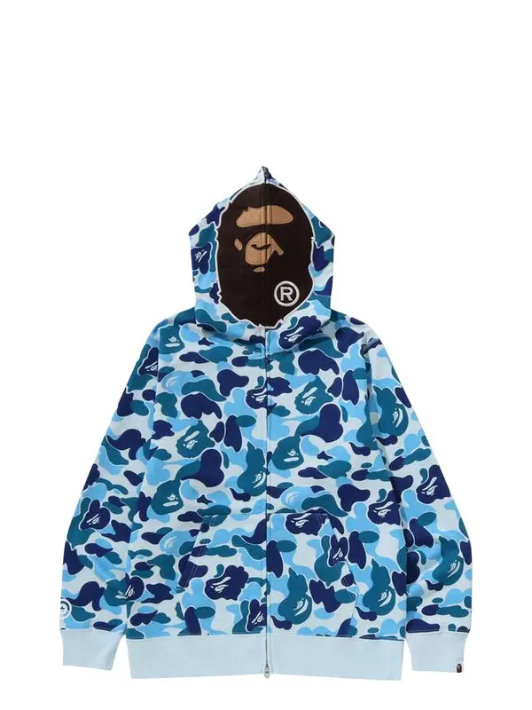 A BATHING APE Abc Camo 2nd Ape Full Zip Hoodie - Blue