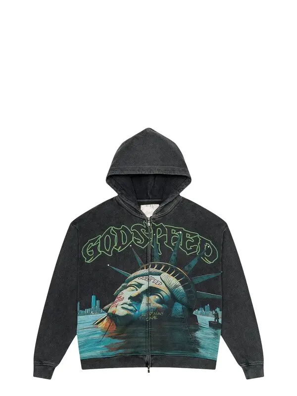 GODSPEED Sunken Liberty Zip Hoodie - Grey