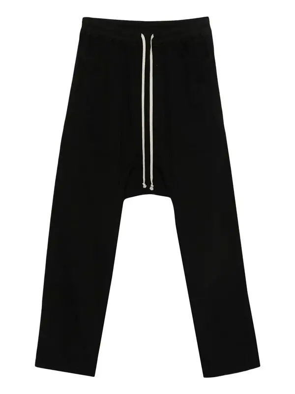 Rick Owens Fleece Classic Cargo Drawstring Pants - Black