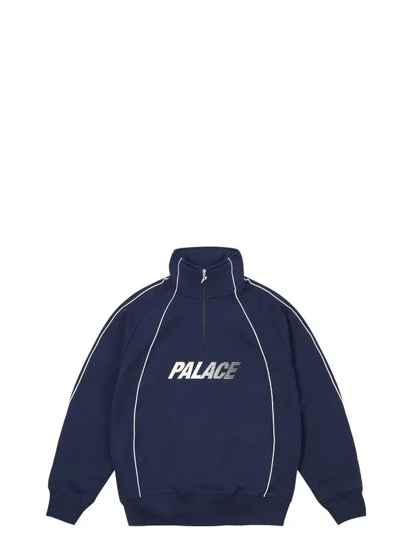 PALACE Fast Logo Quarter Zip - Blue