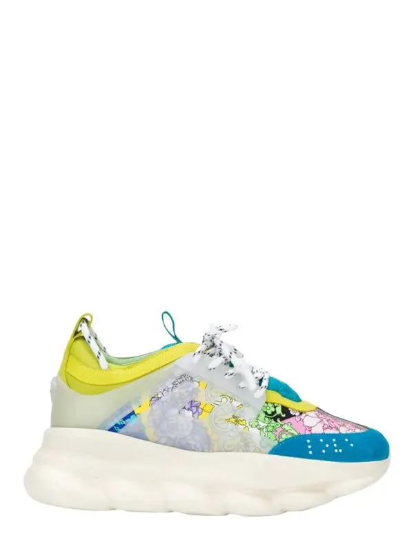 Versace Chain Reaction Psychedelic Floral Barocco Sneakers - Multicolor