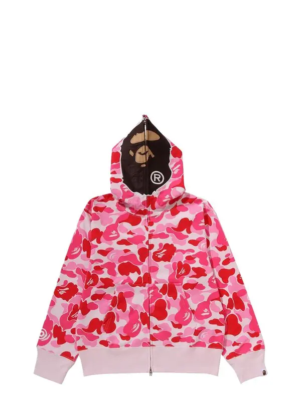 A BATHING APE Abc Camo 2nd Ape Full Zip Hoodie - Pink