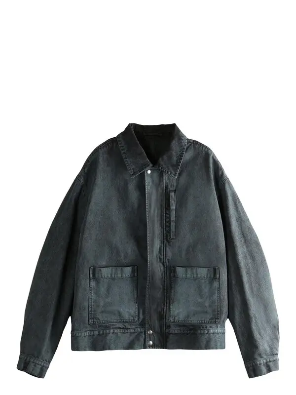 Dries Van Noten Denim Bomber Jacket - Green