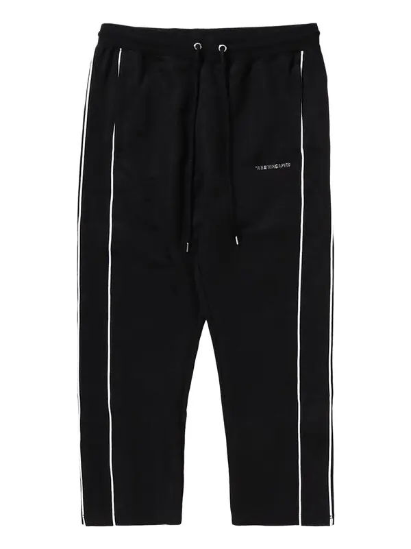 A BATHING APE Line Camo Jacquard Relaxed Fit Track Sweatpants - Black