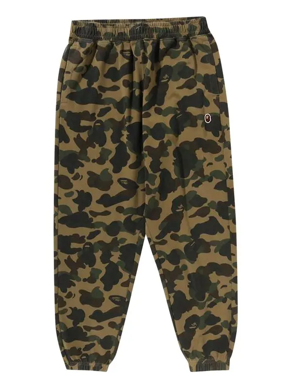 A BATHING APE 1st Camo One Point Relaxed Fit Sweatpants - Green