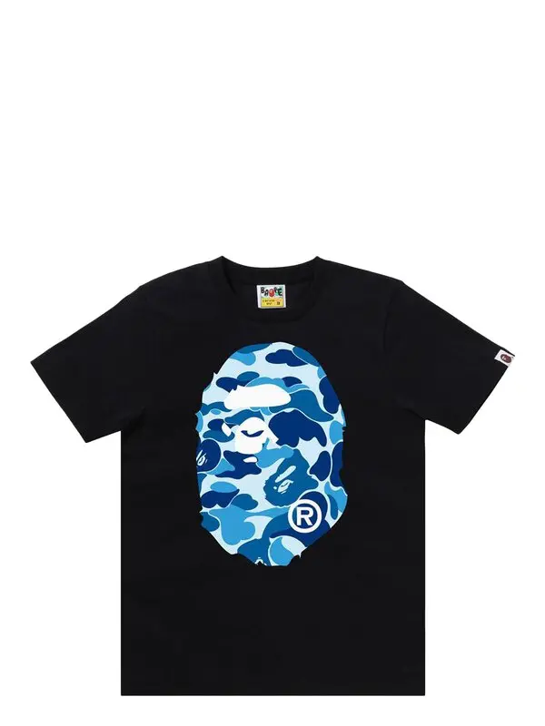 A BATHING APE Abc Camo Big Ape Head Tee - Black