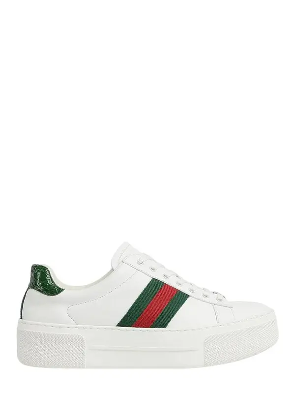 Gucci Ace Low Top Sneakers - White