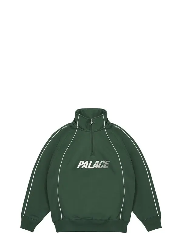 PALACE Fast Logo Quarter Zip - Green