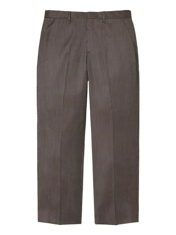 Supreme Striped Wool Trousers - Brown
