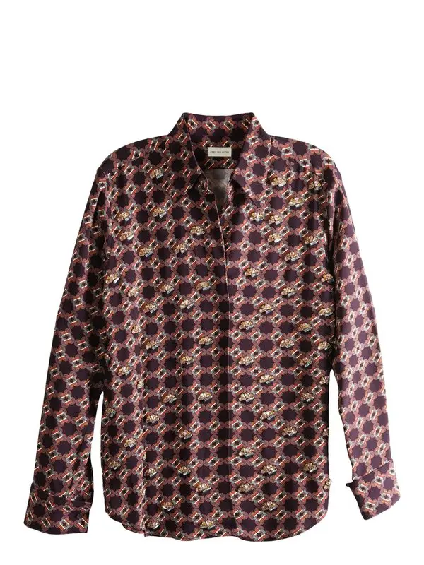Dries Van Noten Celindra Embellished Shirt - Red