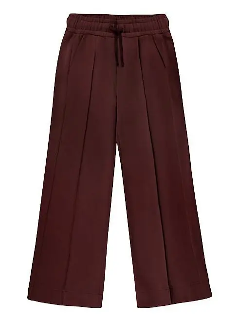 RO&ZO Wide-leg High-rise Cotton-blend Jogging Bottoms - Chocolate