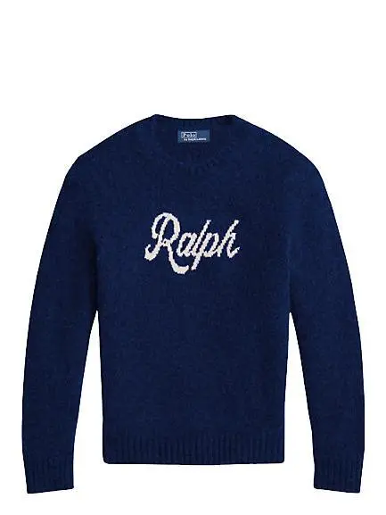 Ralph Lauren Crewneck Logo-motif Jumper - Blue
