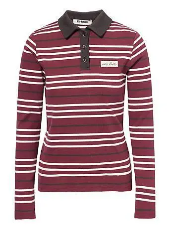 4TH & RECKLESS Stretch-cotton Polo Jumper - Stripe