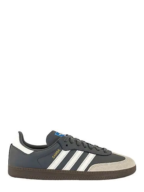 Adidas Samba Og Leather And Suede Trainers - Grey White Gum