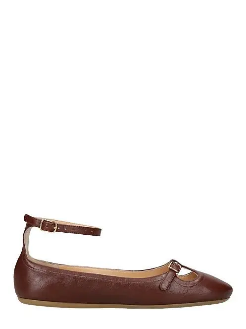 Chloé Leather Ballet Flats - Rust