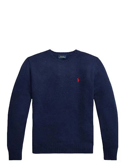 Polo Ralph Lauren Crewneck Wool And Alpaca-blend Jumper - Bright Navy