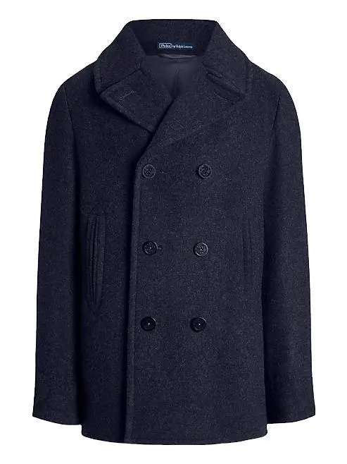Ralph Lauren Lapel-collar Double-breasted Coat - Navy