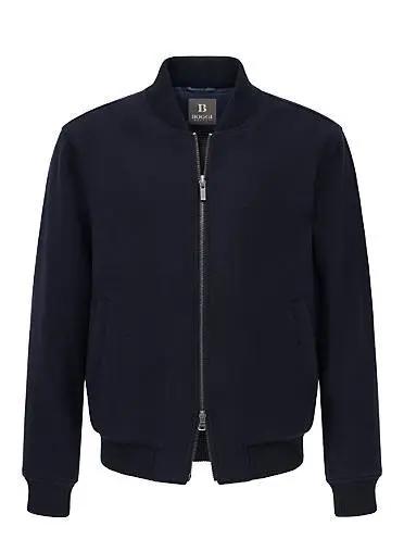 Boggi Milano Wool-blend Bomber Jacket - Navy Blue