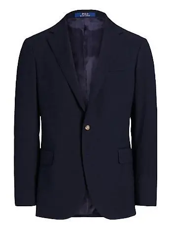 Polo Ralph Lauren Single-breasted Wool-blend Blazer - Navy