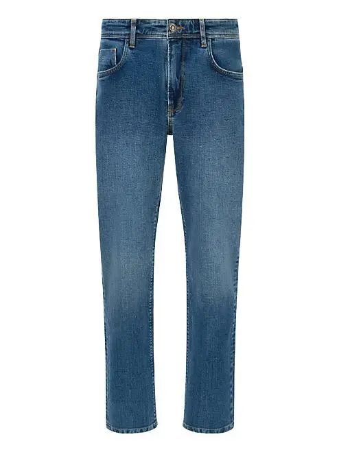 Boggi Milano Straight-leg Stretch-denim Jeans - Medium Blue