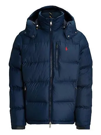 Polo Ralph Lauren Hooded Logo-embroidered Shell Jacket - Collection Navy