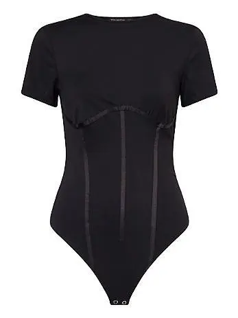 Good American Scuba Corset Bodysuit - Black001