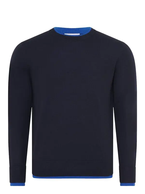 Gabriela Hearst Wells Cashmere-silk Crewneck Sweater - Navy/cobal