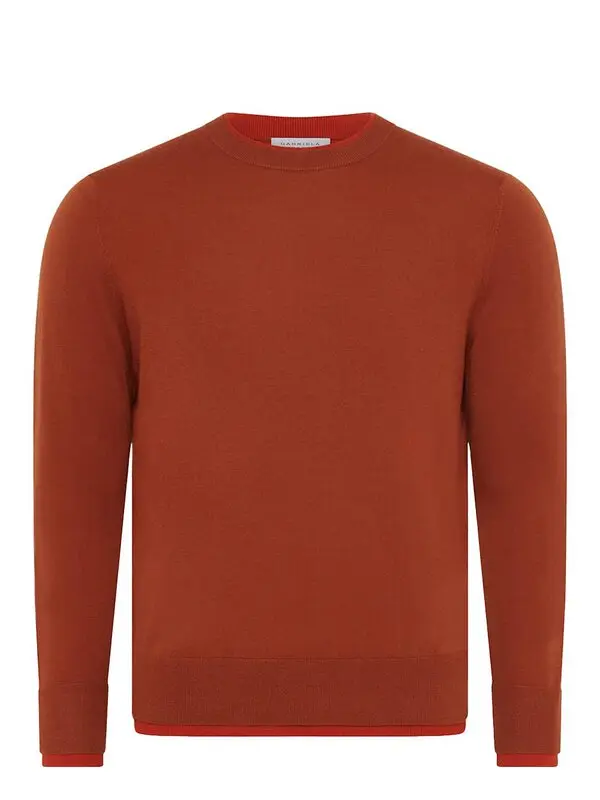 Gabriela Hearst Wells Cashmere-silk Crewneck Sweater - Rust/antil