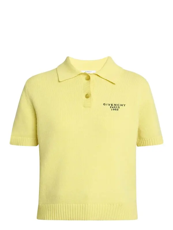 Givenchy Embroidered Wool-cashmere Polo - Yellow
