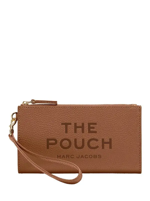 Marc Jacobs Pouch Grain Leather Wristlet - Argan Oil