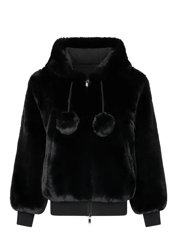 Moose Knuckles Mealy Reversible Faux Fur Jacket - Blackblack