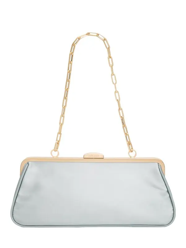 Cult Gaia Matilde Satin Clutch - Celadon