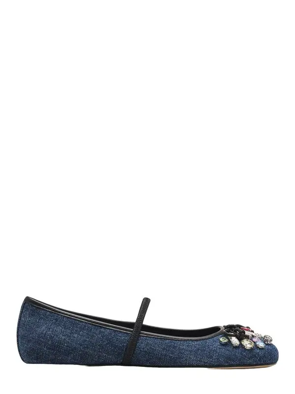 Marc Jacobs Denim Sabrina Ballerina Flats - Indigo