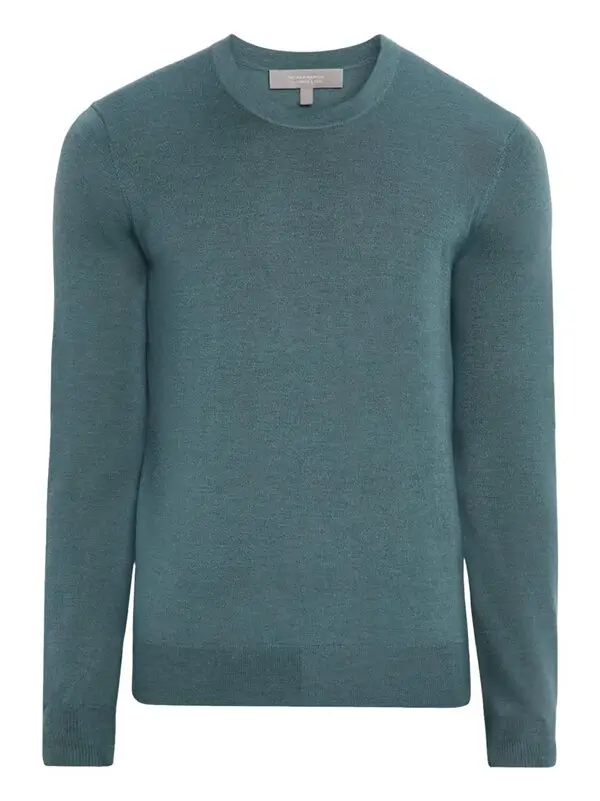 Neiman Marcus Cashmere And Silk Slim Crewneck Sweater - Veronese