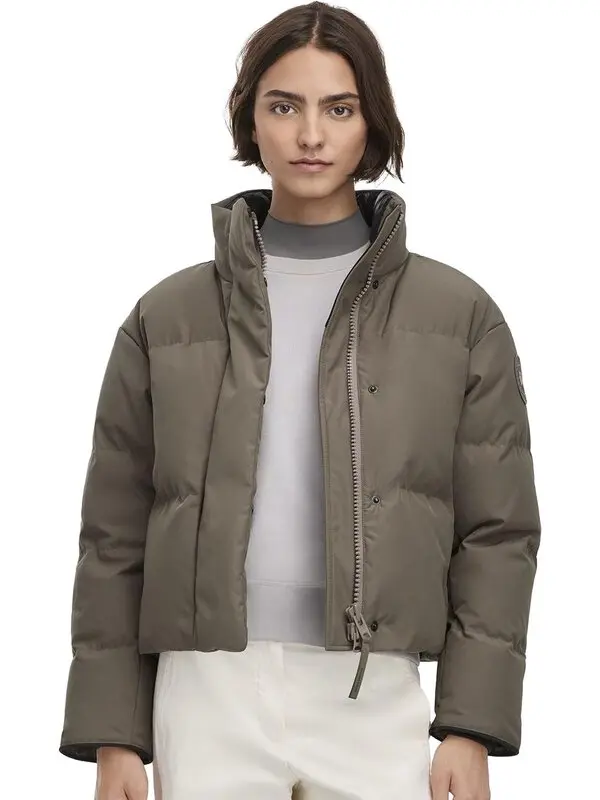 Canada Goose Grandview Cropped Jacket Tonal Label - Taupe Grey