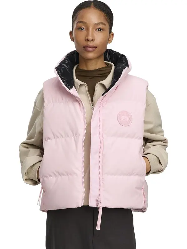 Canada Goose Grandview Cropped Vest Tonal Label - Bloom Pink