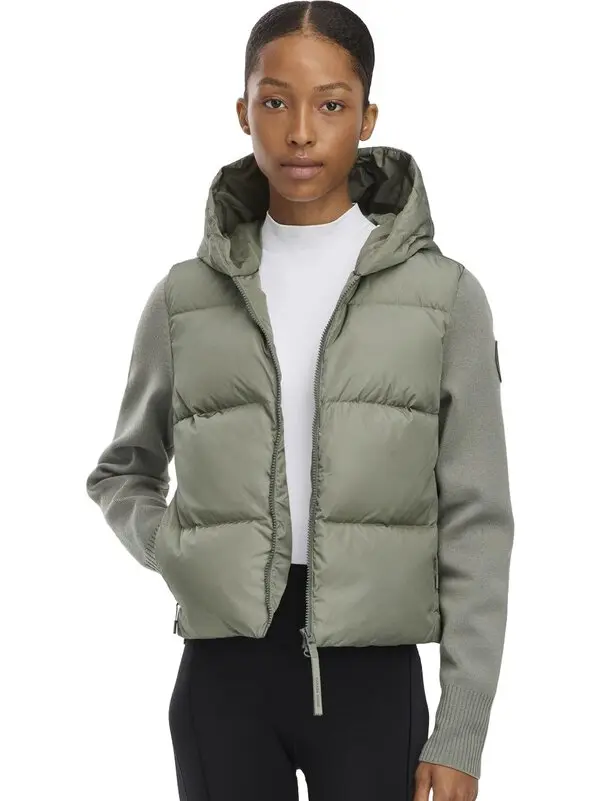 Canada Goose Hybridge® Wide Quilt Knit Hoodie Tonal Disc - Sagebrush